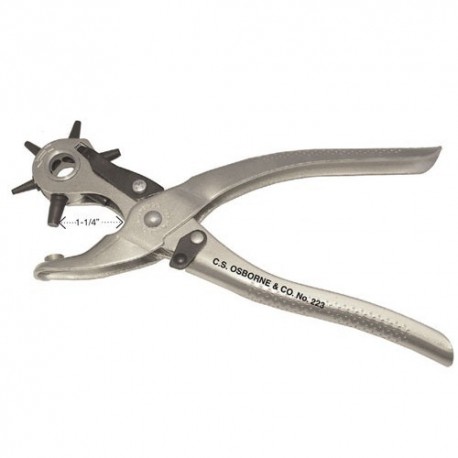 Cleste revolver cu preducele pentru pielarie CS. Osborne SUA,cleste cu ...